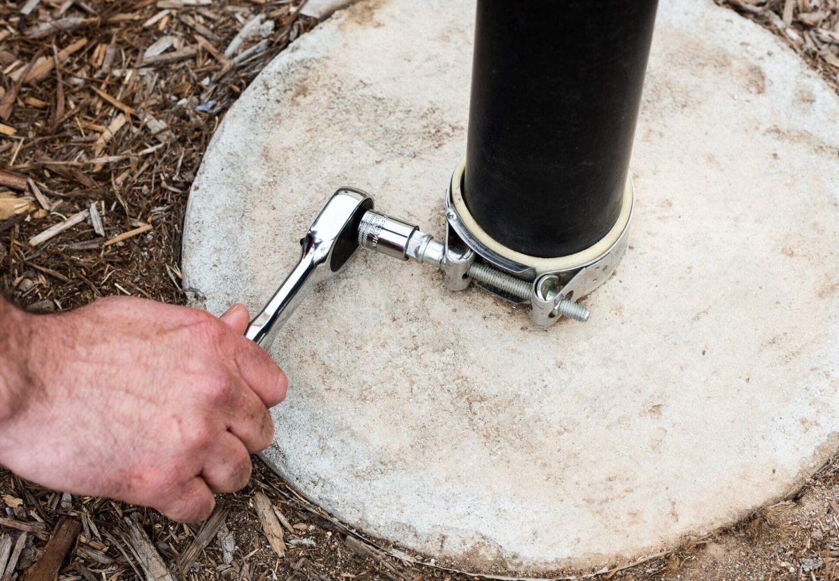 Heavy-Duty Telescoping Flagpole Security Clamp