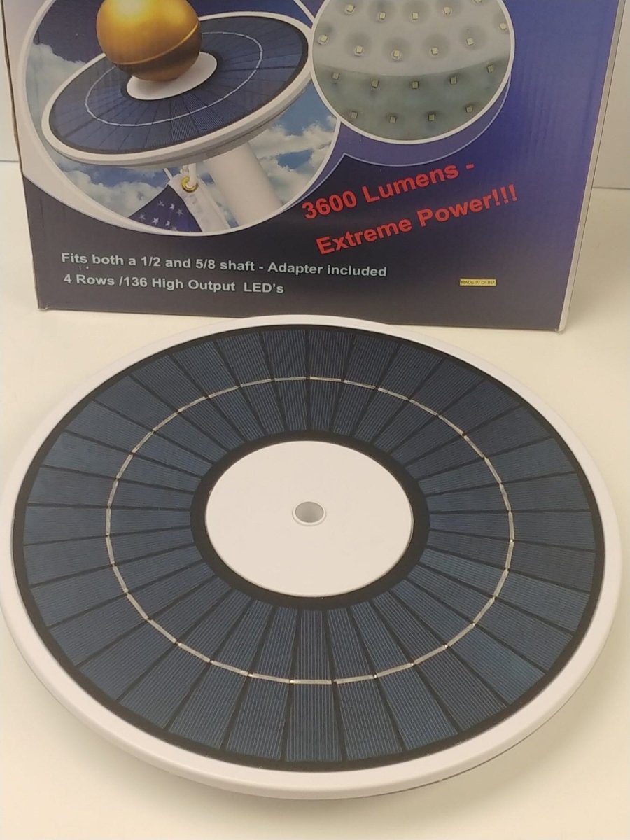 Magnum Disk Solar Flag Light | 136 LEDs | 3600 Lumens